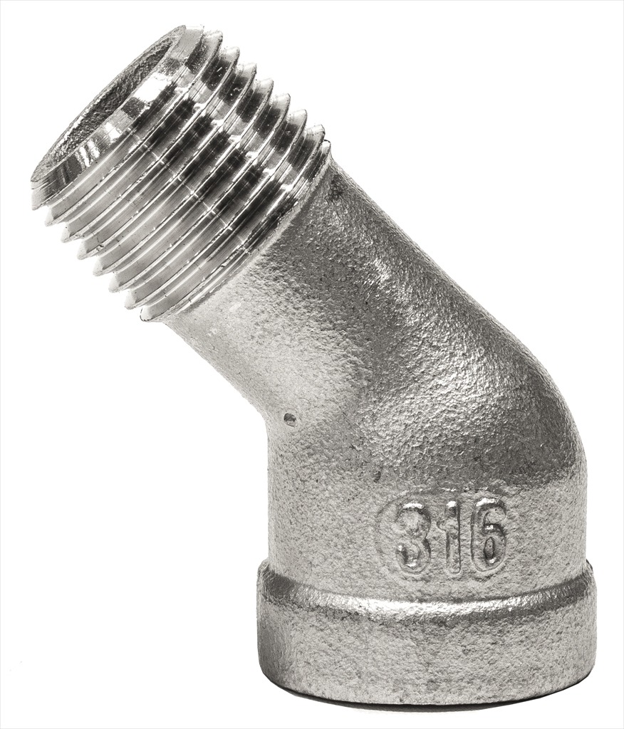 BSPT Street Elbow 45° 150LB 316 Stainless Steel - NERO Pipeline Connections Ltd