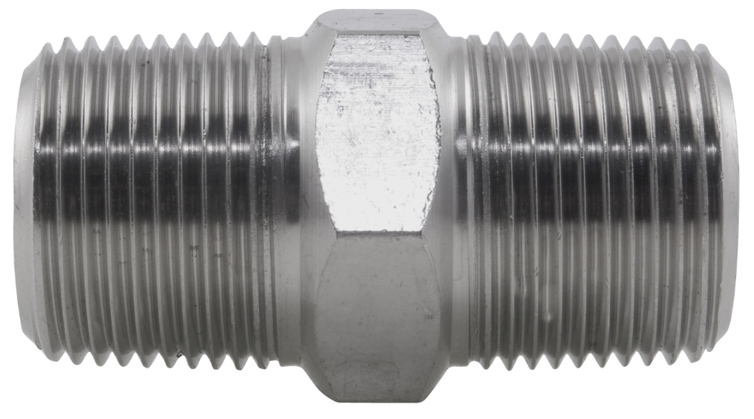 NPT Hexagon Nipple 3000LB 316 Stainless Steel - NERO Pipeline Connections Ltd
