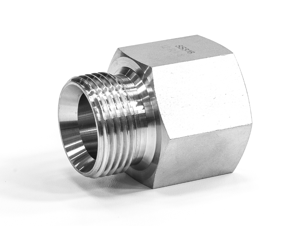 3/4" BSPP FEMALE X 3/4" BSPP MALE 60 CONE ADAPTOR 316 STAINLESS STEEL ...