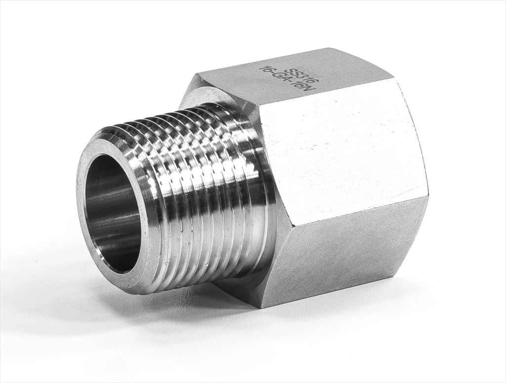 Female/Male Hydraulic Adaptor NPT 316 Stainless Steel - NERO Pipeline Connections Ltd
