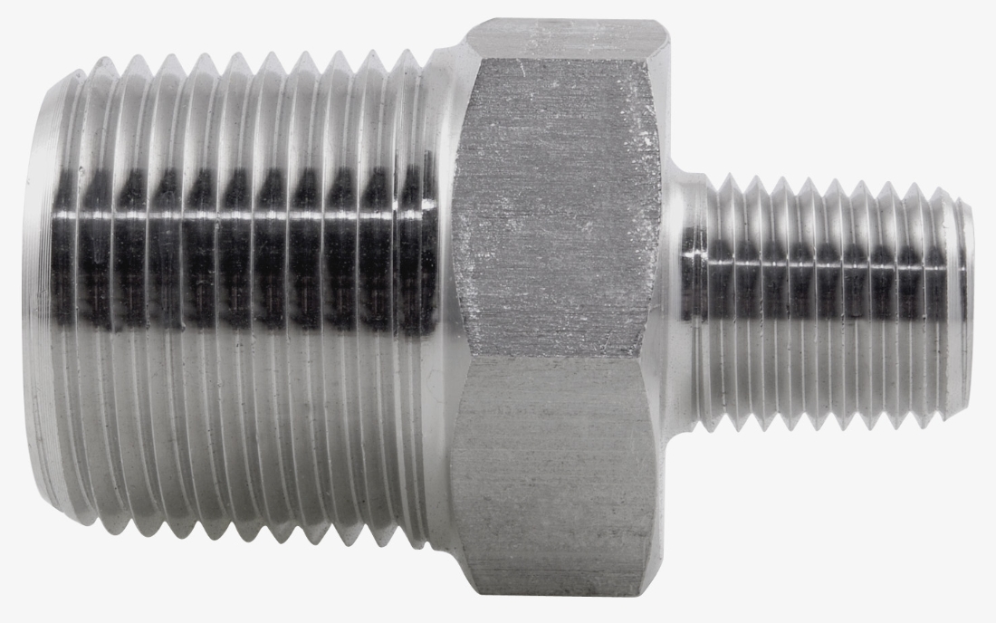 BSPT Reducing Nipple 3000LB 316 Stainless Steel - NERO Pipeline Connections Ltd